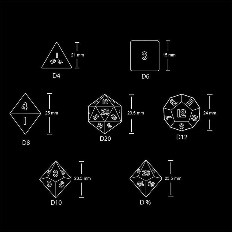 Baldur's Gate 3, DnD dice, кости из натуральных драгоценных камней, игральные кости "Подземелья и драконы", природный камень, 7 штук, аметист.