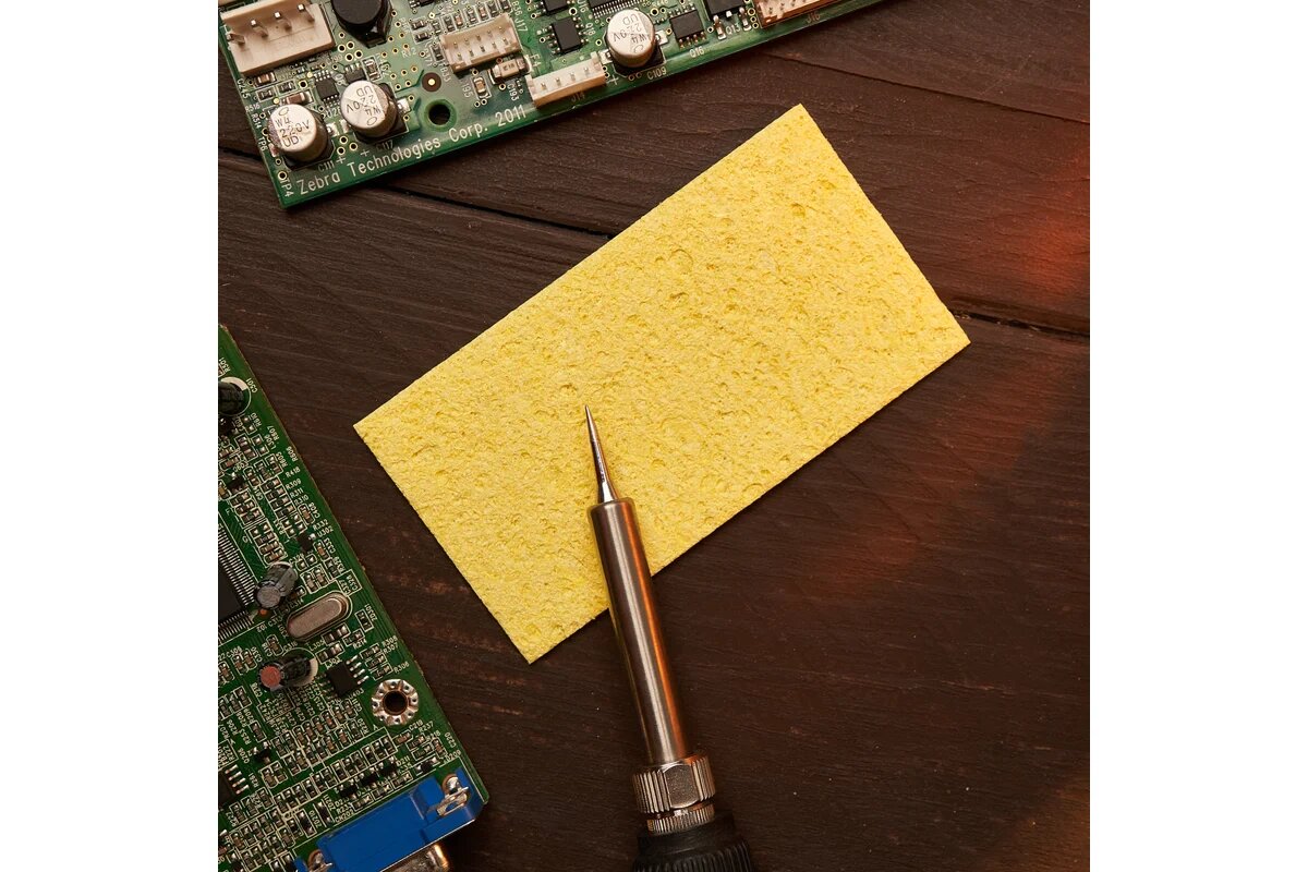 REXANT губка очистки паяльного жала 93x50 мм для станций ZD-99 и паяльников 12-0191