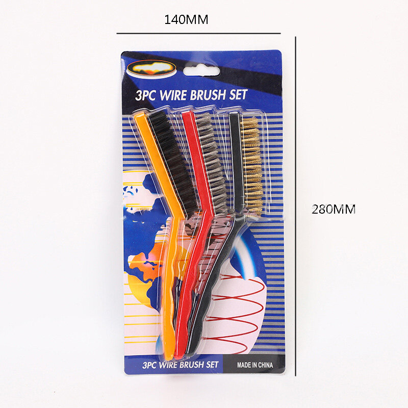 Набор проволочных щеток с изогнутой ручкой, щетка для каменной кладки, металлические щетки для очистки сварочного шлака, ржавчины, пыли, 9 дюймов, 3 шт, красочные