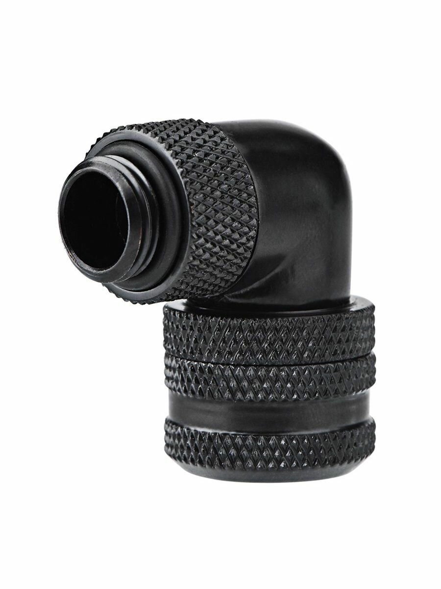 Угловой фитинг ПК с водяным охлаждением, 14 мм, угол 90 градусов, резьба G1/4, черный, быстрое подключение в 2 касания для трубки 14 мм