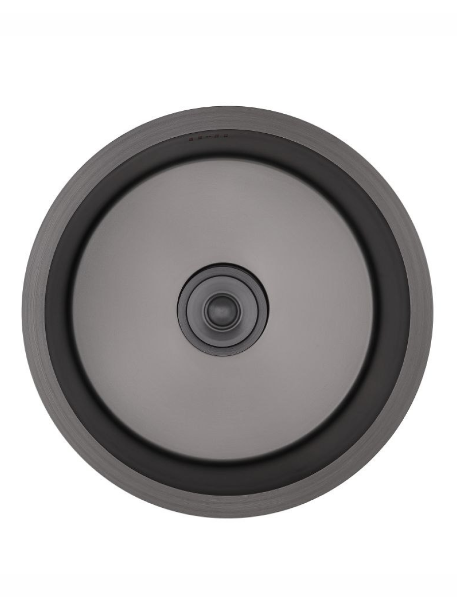 Мойка кухонная Gerhans K34545B, врезная, нержавеющая сталь, графит, 45×45 см.