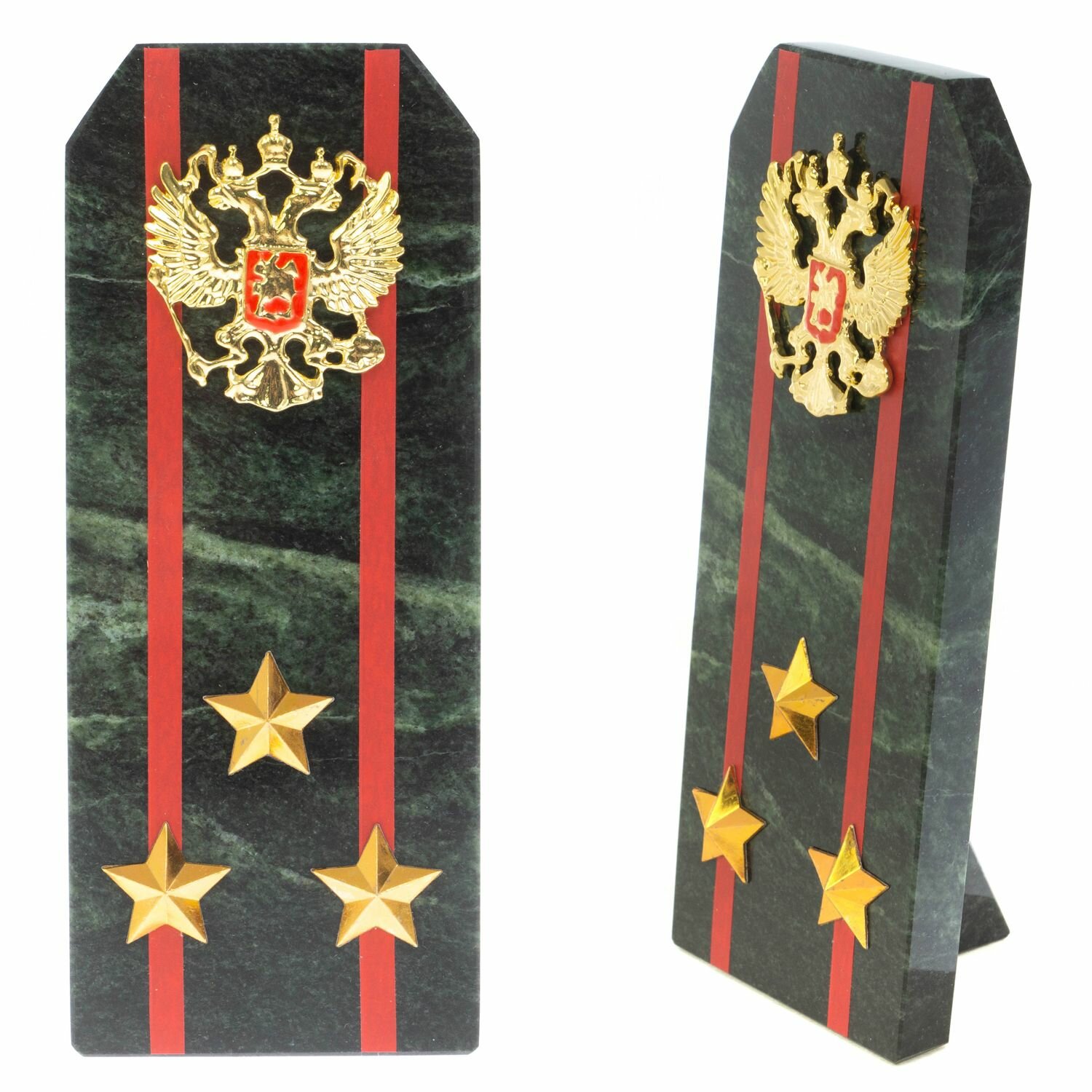 Сувенир погон "Полковник ВС" камень змеевик 128991