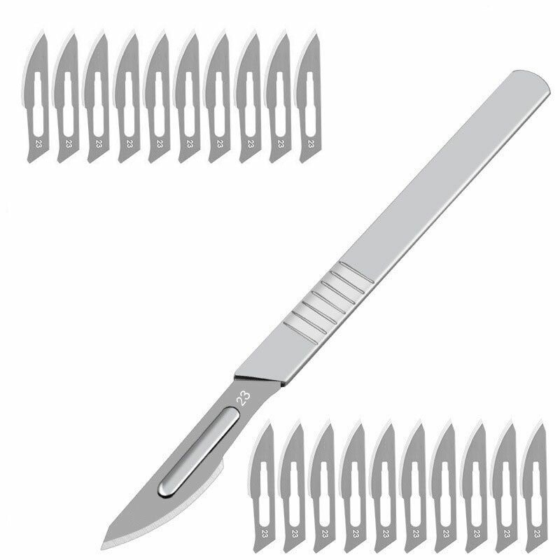 Набор для ремонта скальпель ручка + 20 скальпельных лезвий+организатор