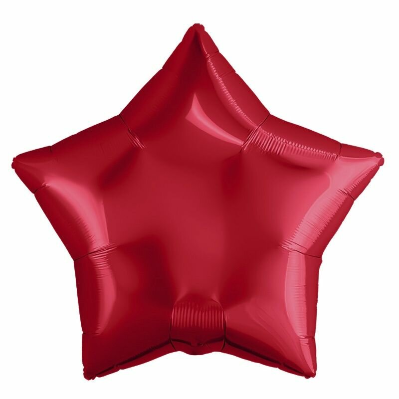 Шар фольгированный Agura Звезда, Красный, для детей от 3 лет, для гелия/воздуха
