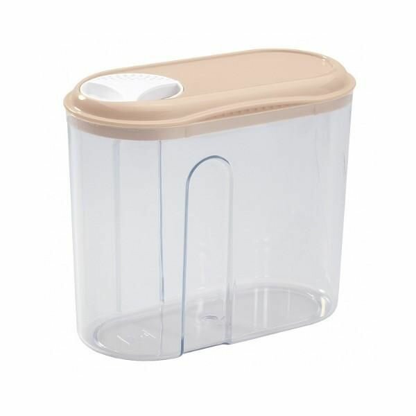 Емкость для продуктов Phibo для сыпучих, с дозатором, 1 л, бежевая