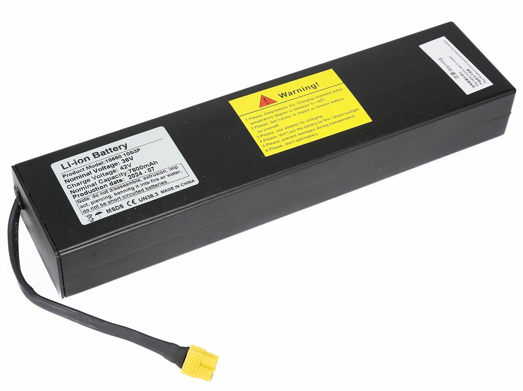 Аккумулятор JC036-H, 10S3P для электросамоката Kugoo S1, S2, S3, Micar Sprint S2, S3, Etwow 36V 7800mAh чёрный