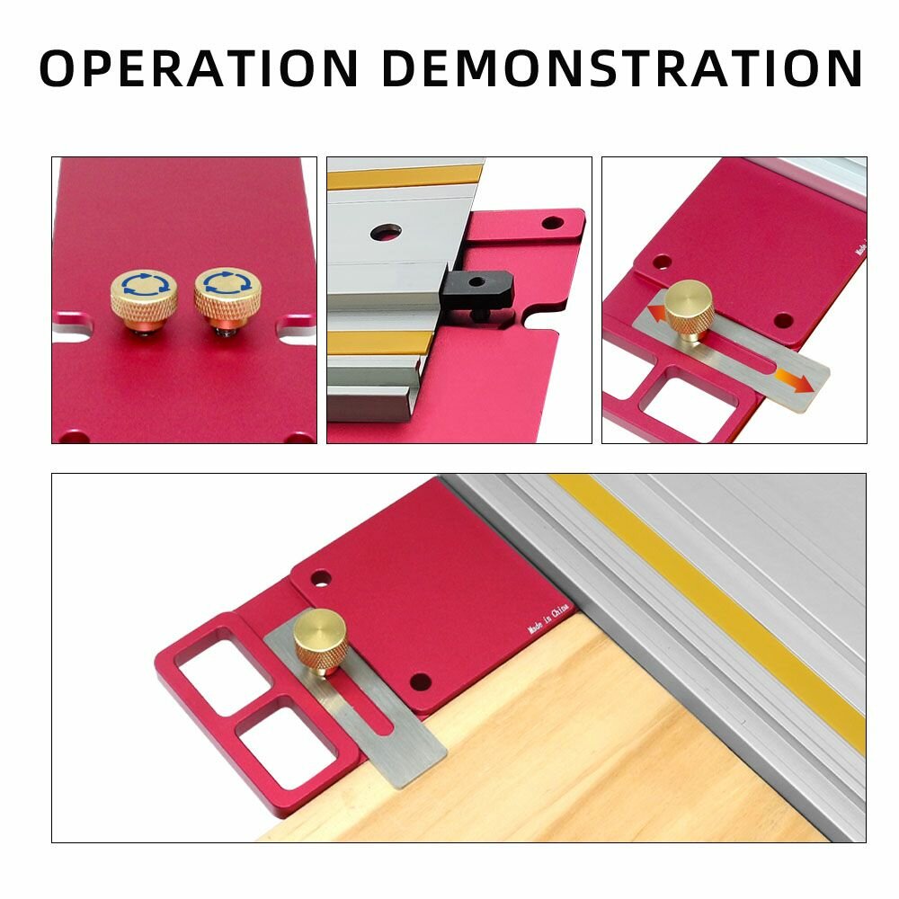 Угловой упор для направляющей шины циркулярной пилы, красный