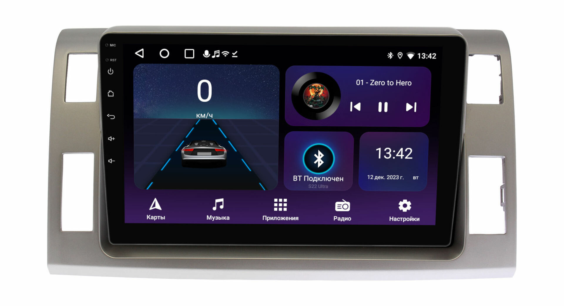 Штатная магнитола Wide Media для Toyota Estima 2006 - 2016 (правый руль) / Android 9, 10 дюймов, WiFi, 2/32GB, 4 ядра