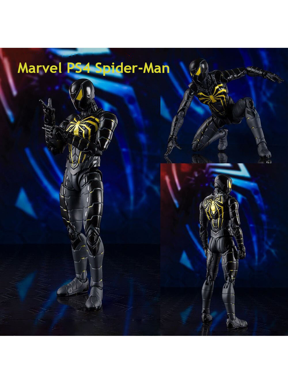 Человек паук фигурка , Spider-Man, Анти-осьминог, PS4, подвижные фигурки,15 см