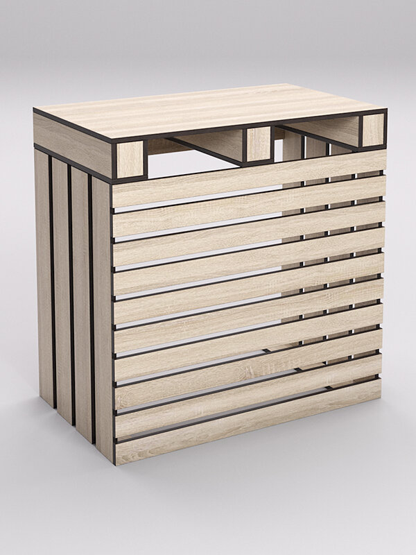 Барная стойка №5, Дуб Сонома, кромка Дуб Венге. Производитель товара - компания Westcom.