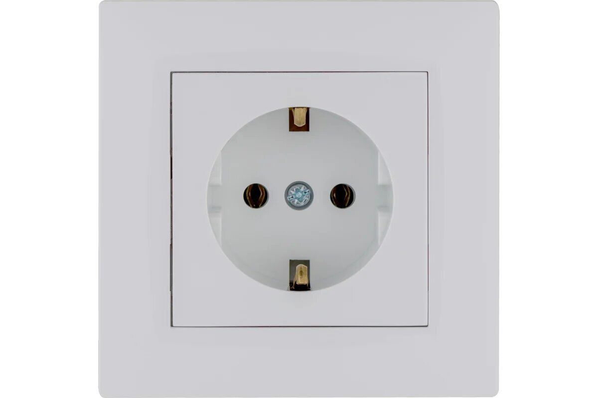 MAKEL розетка с заземлением (керамика) СП KAREA RIZZ 16 А IP20 белая 88001008
