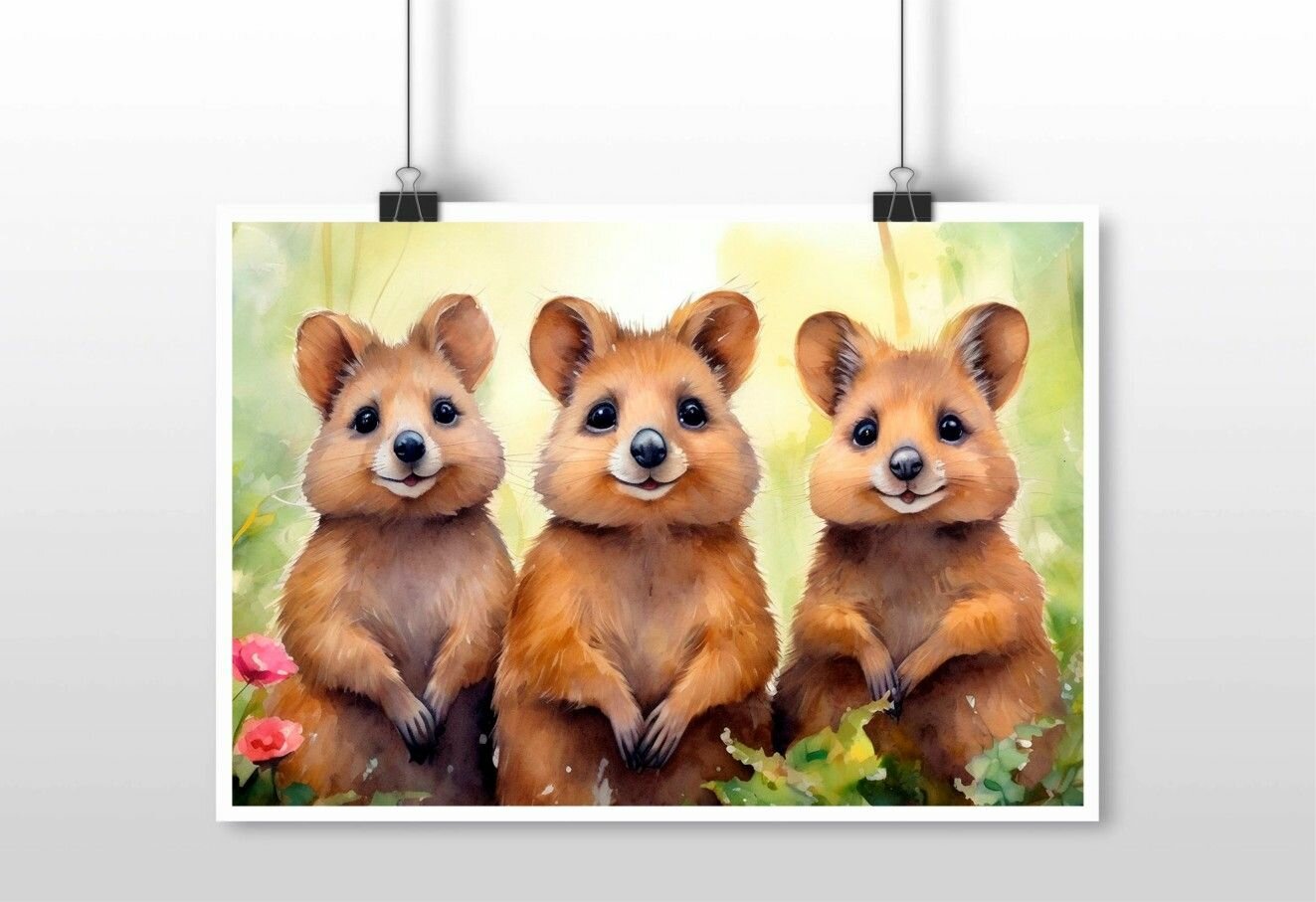 Плакат GOODbrelok А4 принт Квокка, Quokka