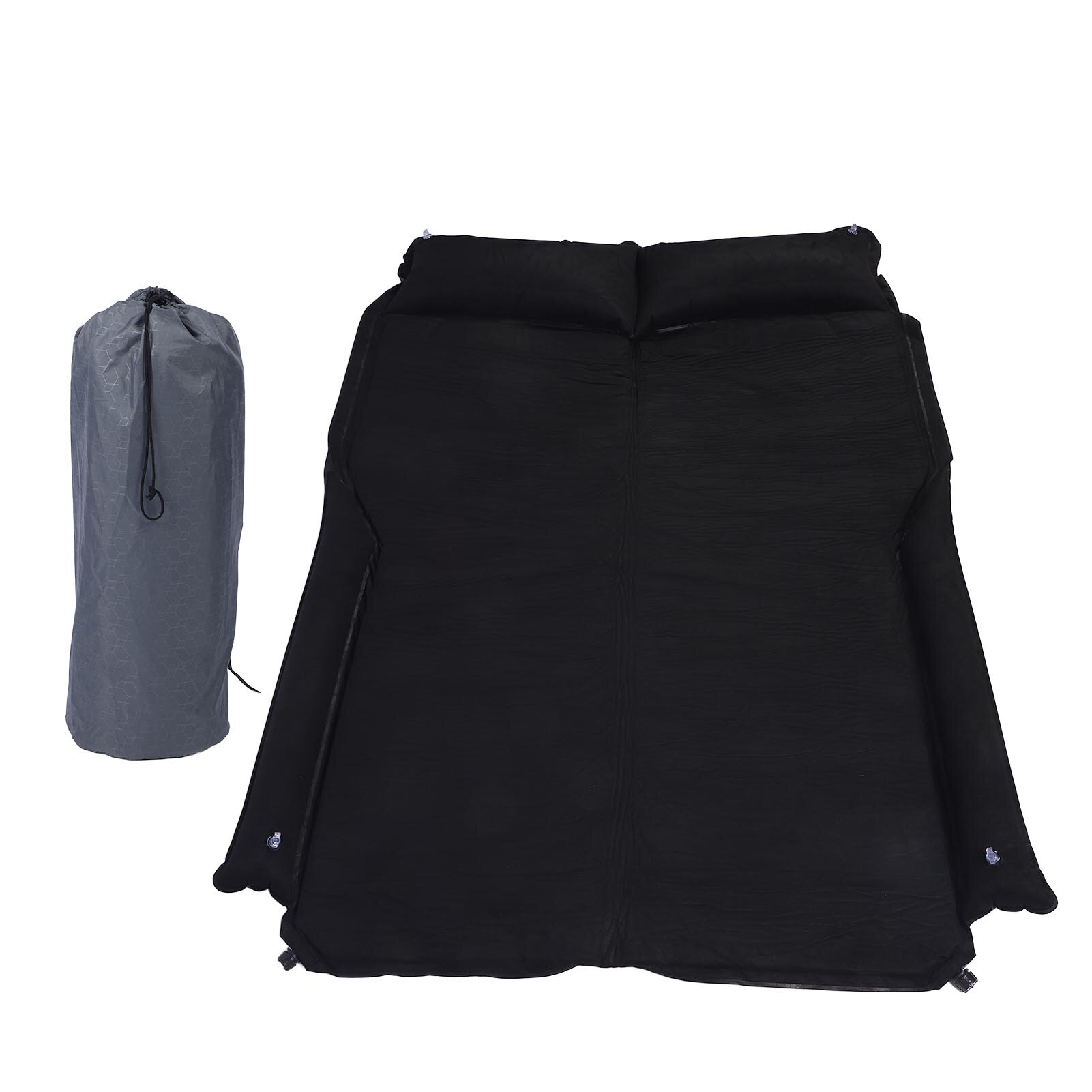 Надувной автомобильный матрас для кемпинга, бархатный, толщина 5 см, амортизирующий, легкий, с боковыми крыльями, подходит для средних и больших минивэнов и грузовиков, черный.