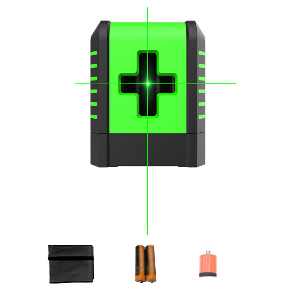 Небольшой портативный 2-Линейный Лазерный Нивелир 3 ° Самовыравнивающаяся Диагональная Линия Многофункциональный для Домашнего Напольного Покрытия, Укладки Плитки, Установки Дверей, Окон