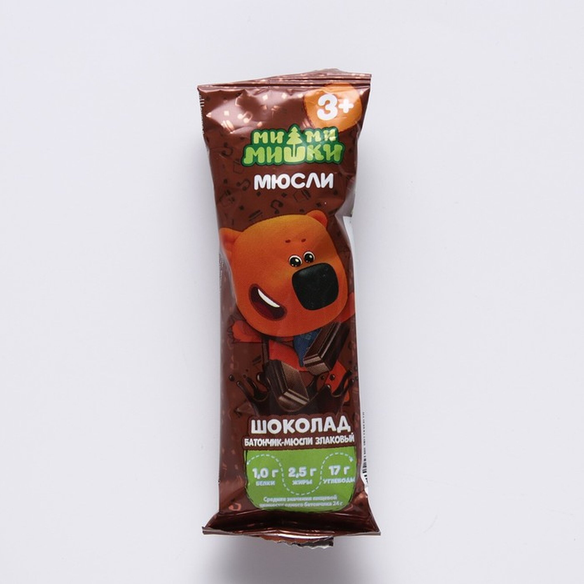 Батончик-мюсли леовит "Ми-Ми-Мишки", злаковый, шоколад, 4 г, 1 шт
