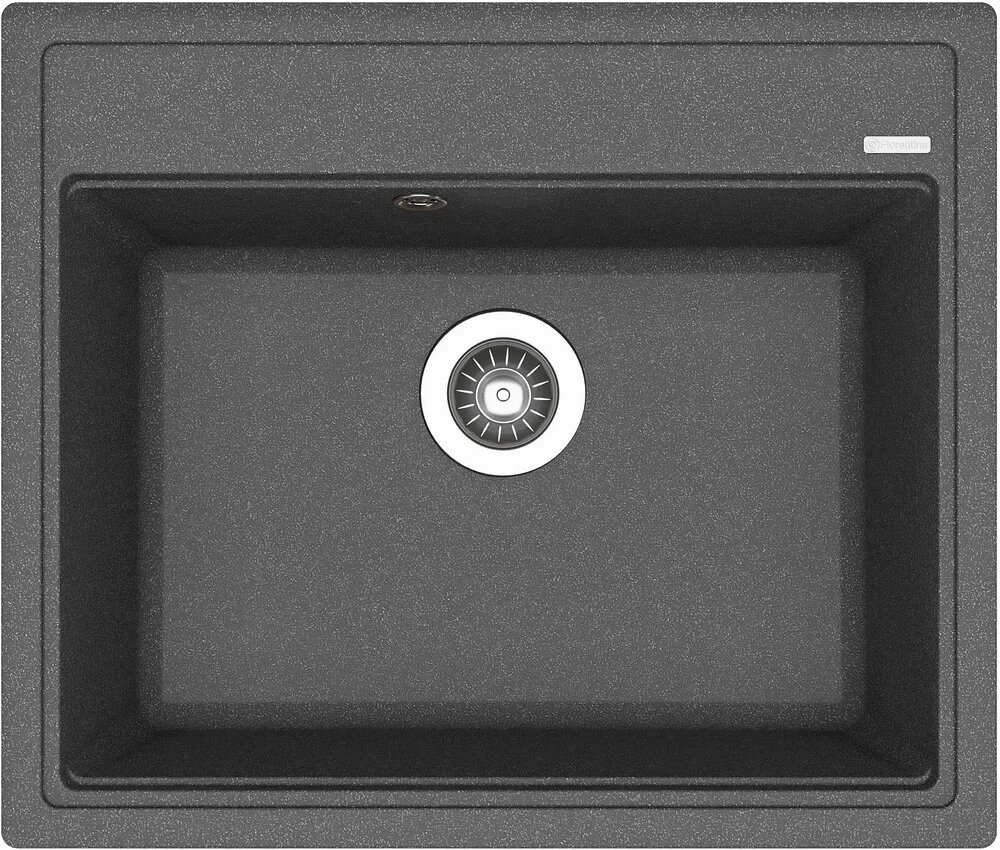 Мойка кухонная Florentina Липси прямоугольная, 60x51, мойка для кухни, кварцевая, матовая, черная