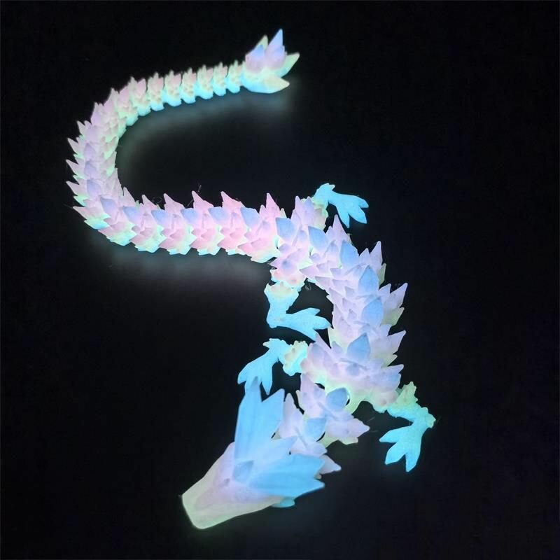 Дракон 3d Подвижный 30см фигурка, светящийся, игрушки из 3д принтера, сувенир