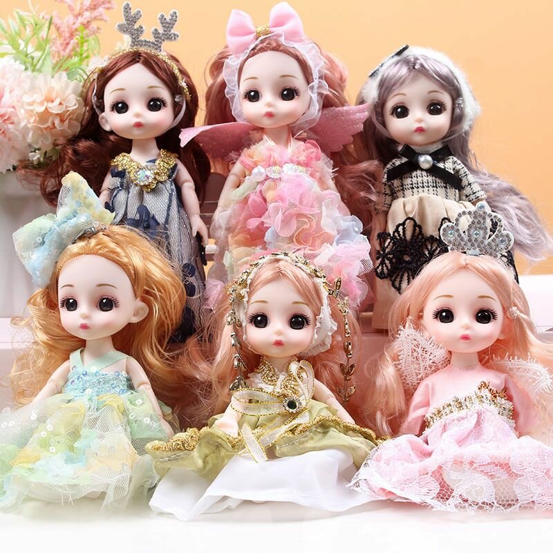 Коллекционный Набор шарнирных кукол для девочки 6 штук