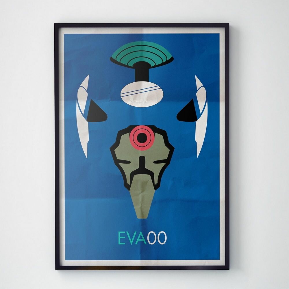 Плакат, постер Евангелион, Evangelion на бумаге, размер 60х84см