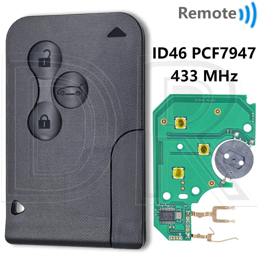Отличный чип ID46 Half Smart/KYDZ PCB Keyless Go, ключ дистанционного управления для автомобиля Renault Megane 2 Laguna 2 Grand Scenic 2 2003-2008, Half Smart A, For Megane