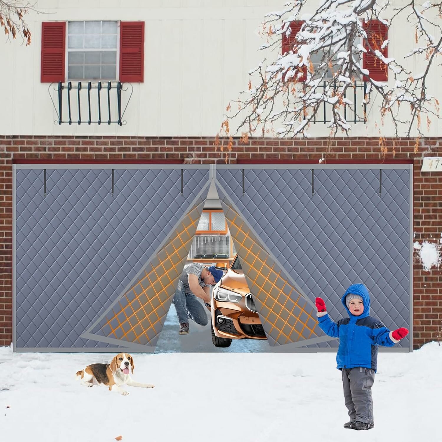 Магнитная дверная штора с теплоизоляцией