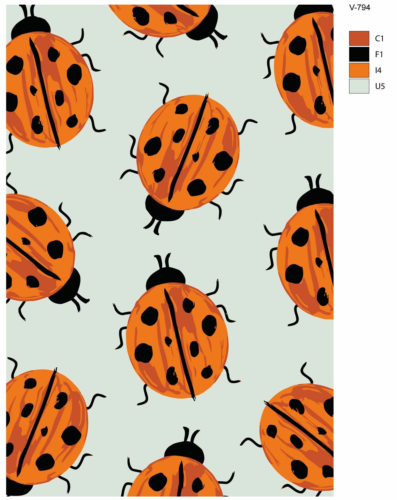 Картина по номерам V-794 "Божьи коровки" 40X60