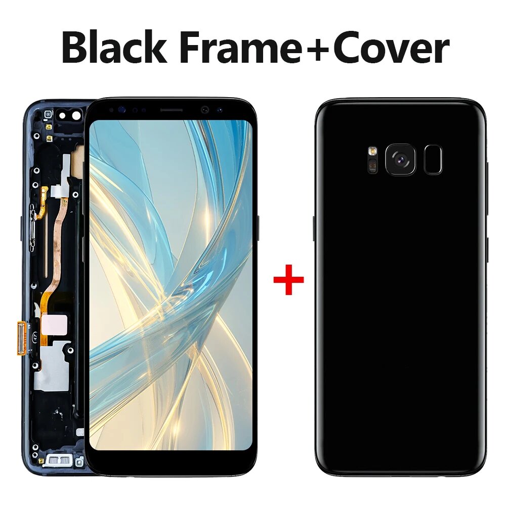 Новый TFT S8 для Samsung Galaxy S8 G950F ЖК-дисплей цифровой сенсорный экран с рамкой ЖК-сенсорный экран запасные части в сборе TFT Black Kit