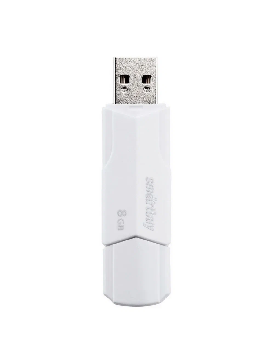 USB флеш накопитель 8Gb SmartBuy CLUE White (SB8GBCLU-W), белый