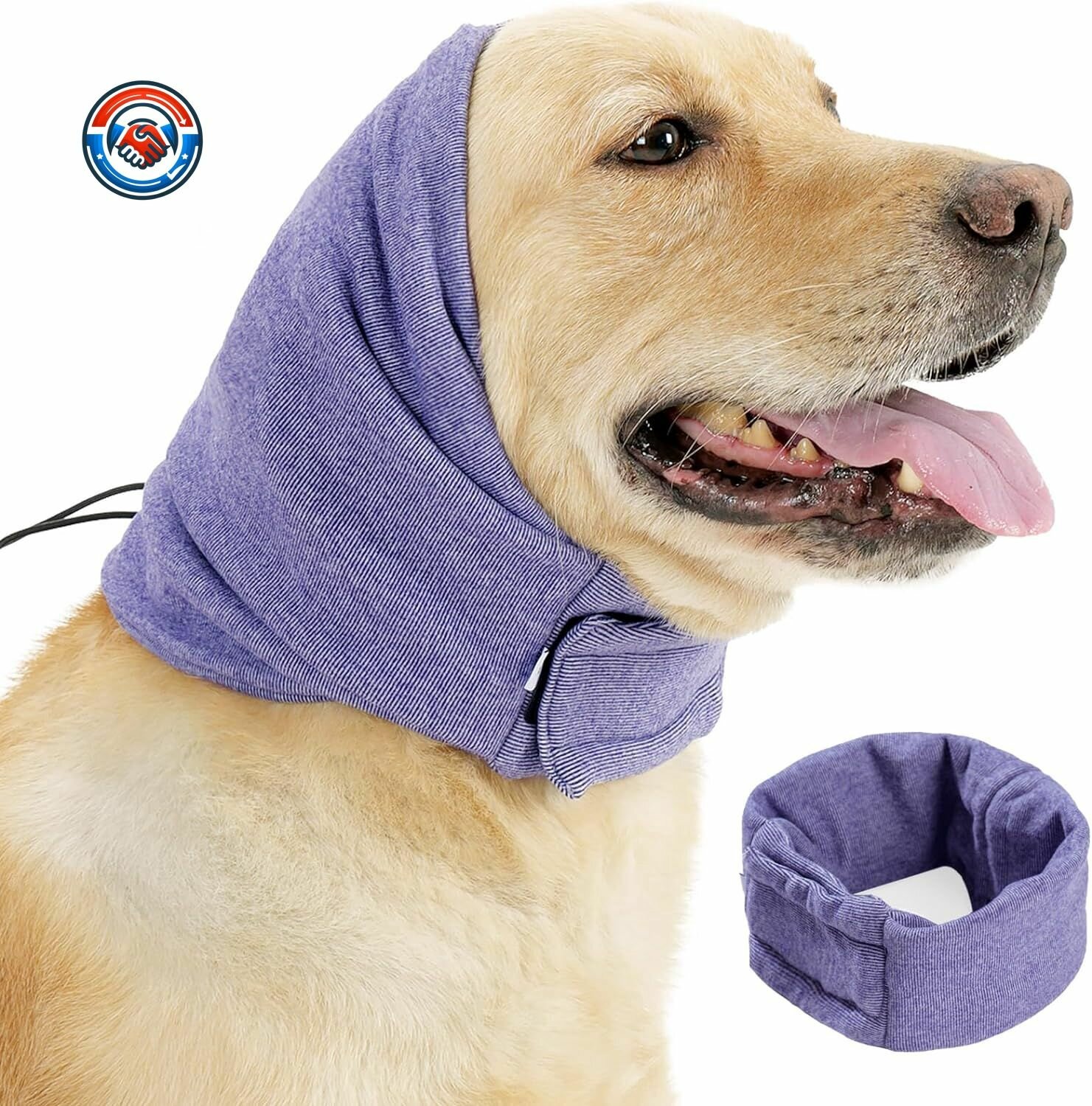 Ушная муфта для собак, успокаивающая чехол-шапка для ушей и шеи, эластичная защита от шума, холода и послеоперационных осложнений, подходит для груминга и поездок