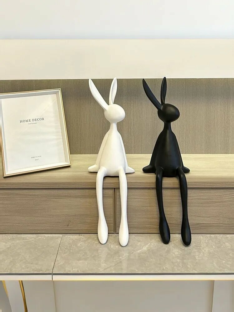 Фигурка декоративная Черно-белый, высота 28 см, длина 28 см