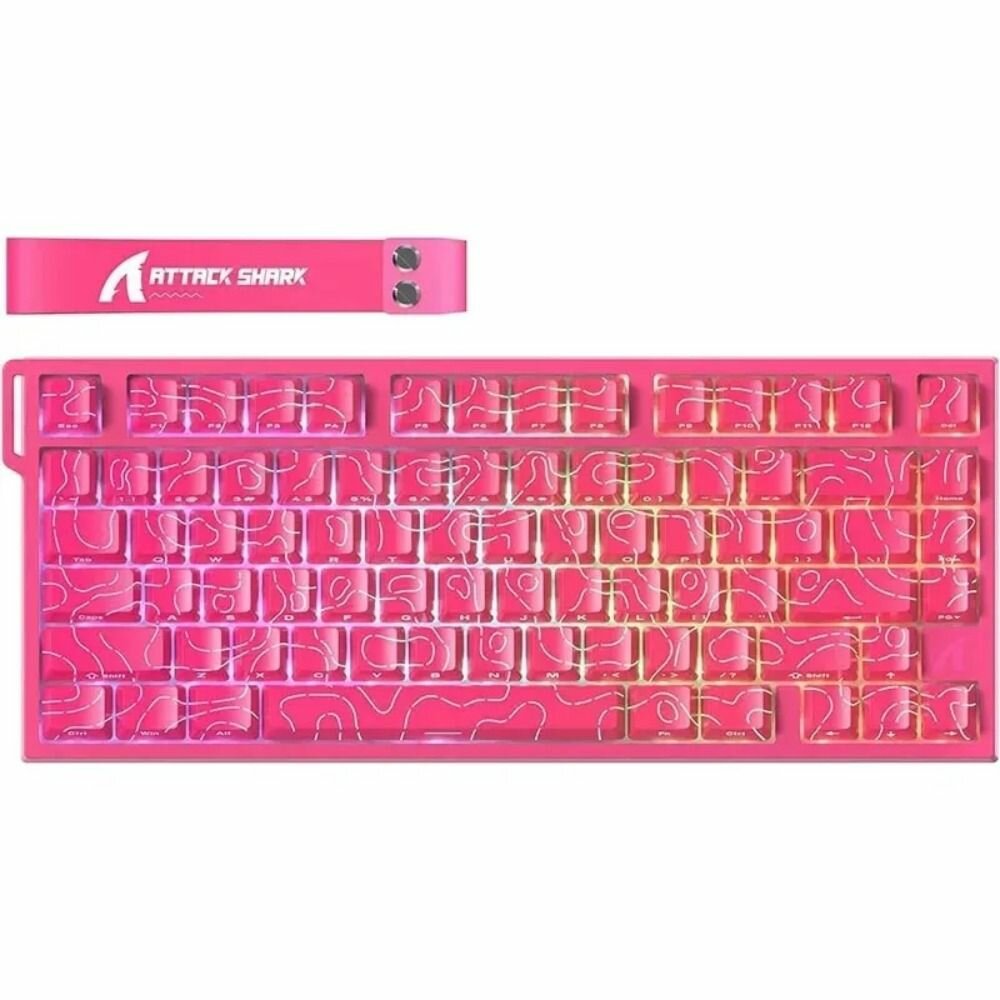 ATTACK SHARK R82HE Проводная клавиатура 75% 8000 Гц с точностью 0,005 мм RT Магнитный переключатель RGB Освещения