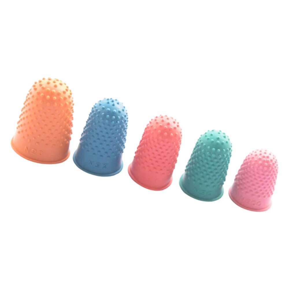 Резиновые антискользящие напальчники с термостойким дизайном для работы с деньгами в офисе, ассорти цветов