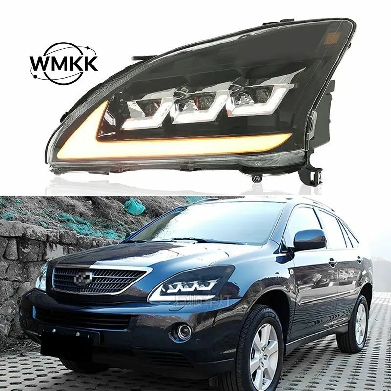 Фара автомобильная, Светодиодная, 2 шт, арт. Lexus RX II RX300 RX330 RX350 2003-2009