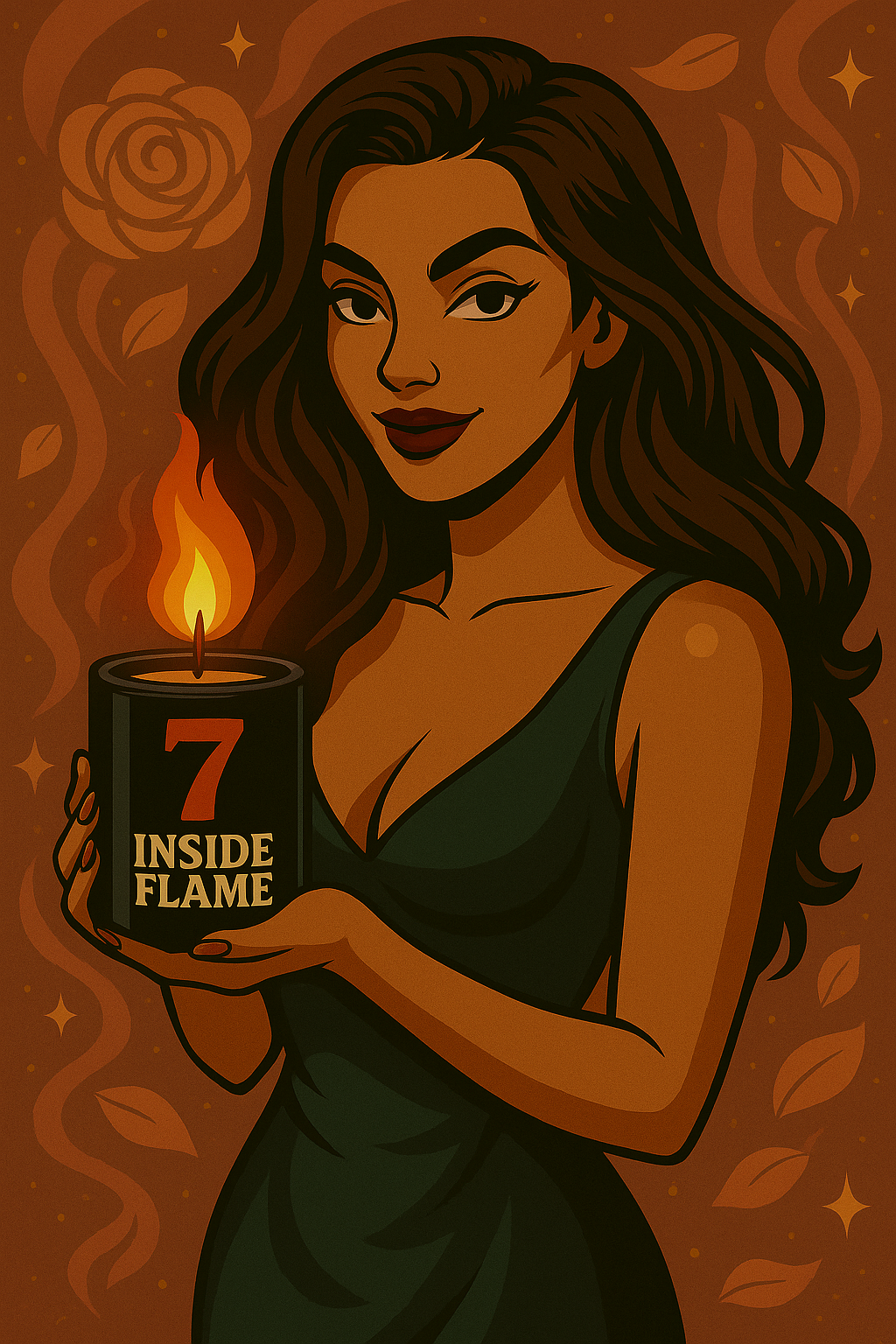 Магическая массажная свеча активатор. Интуиция и мудрость. №7. INSIDE FLAME. Натуральный состав 70г.