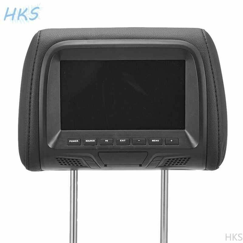 Универсальный 7-дюймовый автомобильный монитор на подголовнике с экраном для заднего сиденья, развлекательный мультимедийный проигрыватель для AV USB SD MP4 MP5 FM, черный-HKS