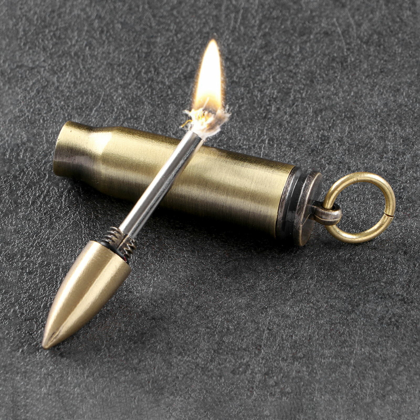 Вечная спичка "Патрон" туристическая, 8 см, с кольцом, вид: вечная спичка
