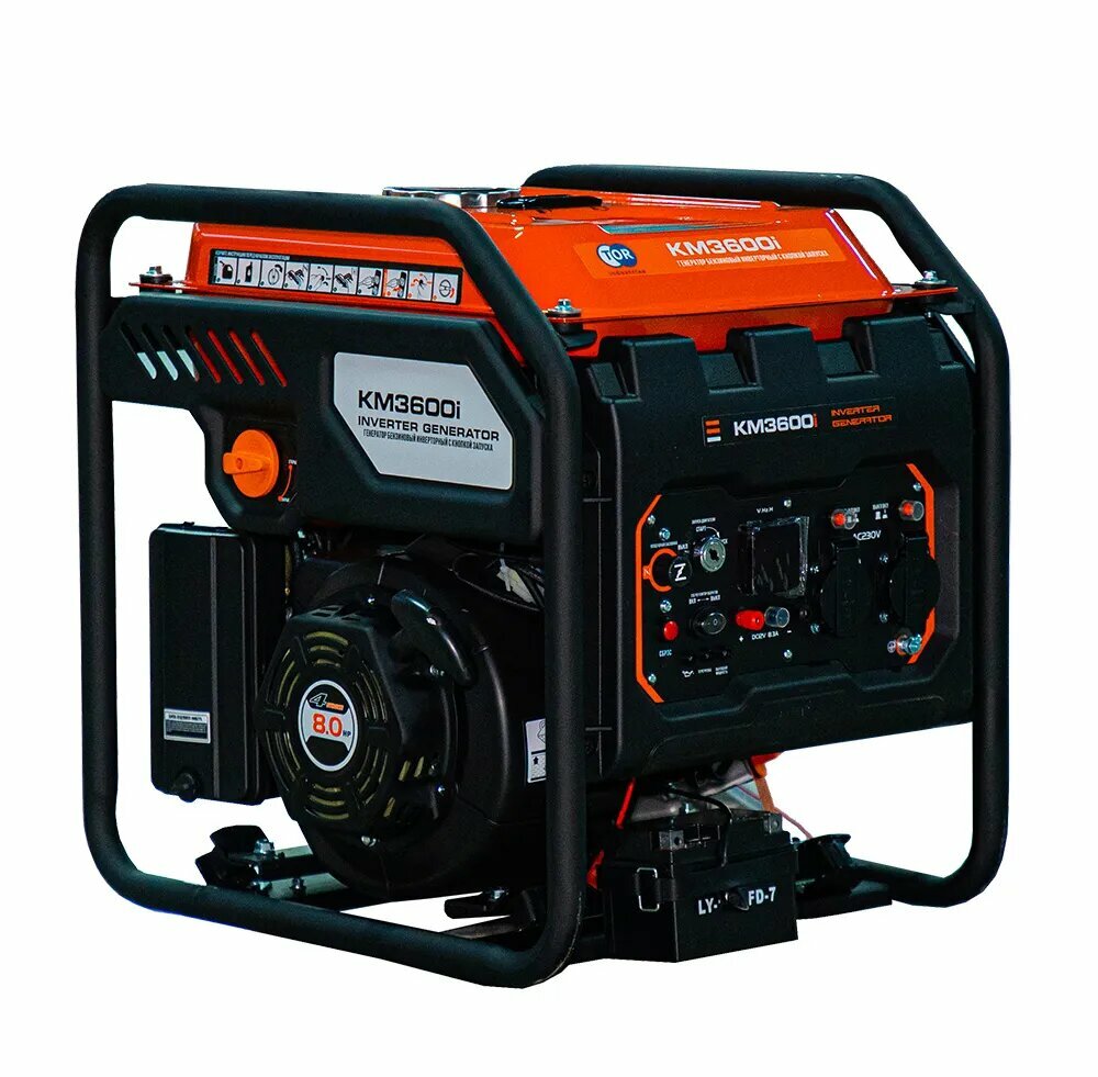 1025975 Генератор бензиновый инверторный TOR KM3600i 3,6 кВт 220В 12 л с электростартером