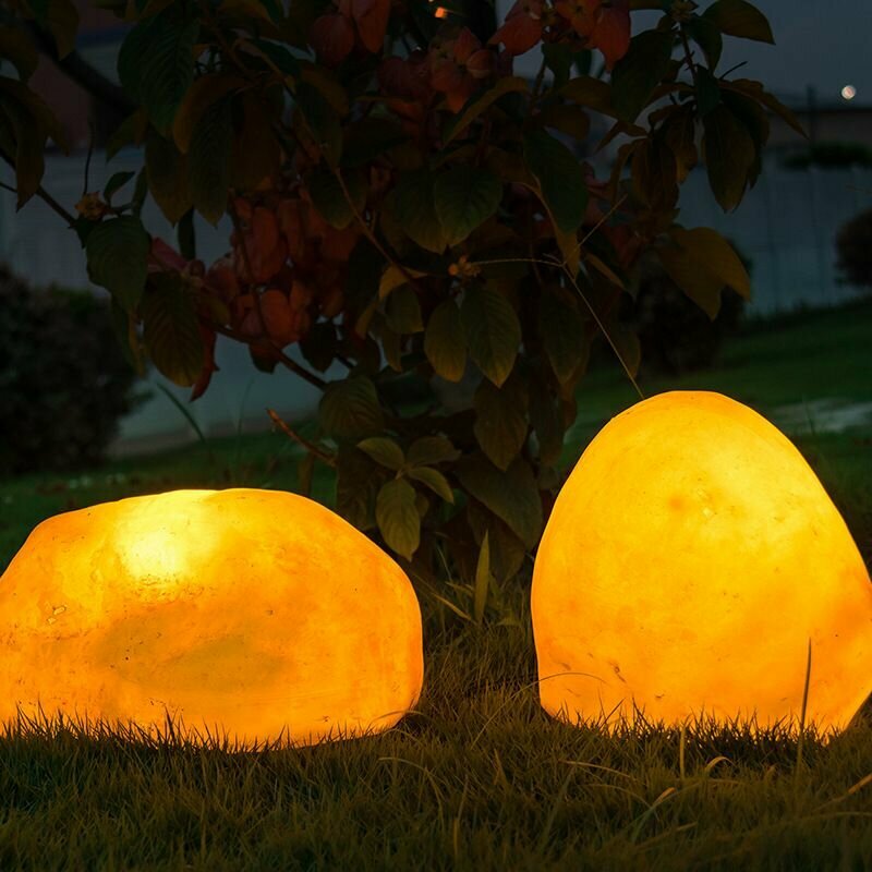 Светящиеся камни для сада, водонепроницаемые LED-фонари, реалистичная текстура, ландшафтный дизайн идеально для дачи и парков
