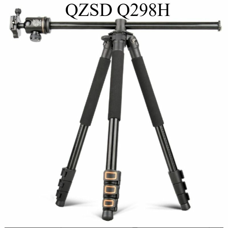 Cкладной штатив QZSD Q298H Максимальная грузоподъемность 8кг,200cm, Профессиональный штатив для камеры и видео Алюминиевый передвижной штатив с шаровой головкой и быстроразъемной пластиной усилителя