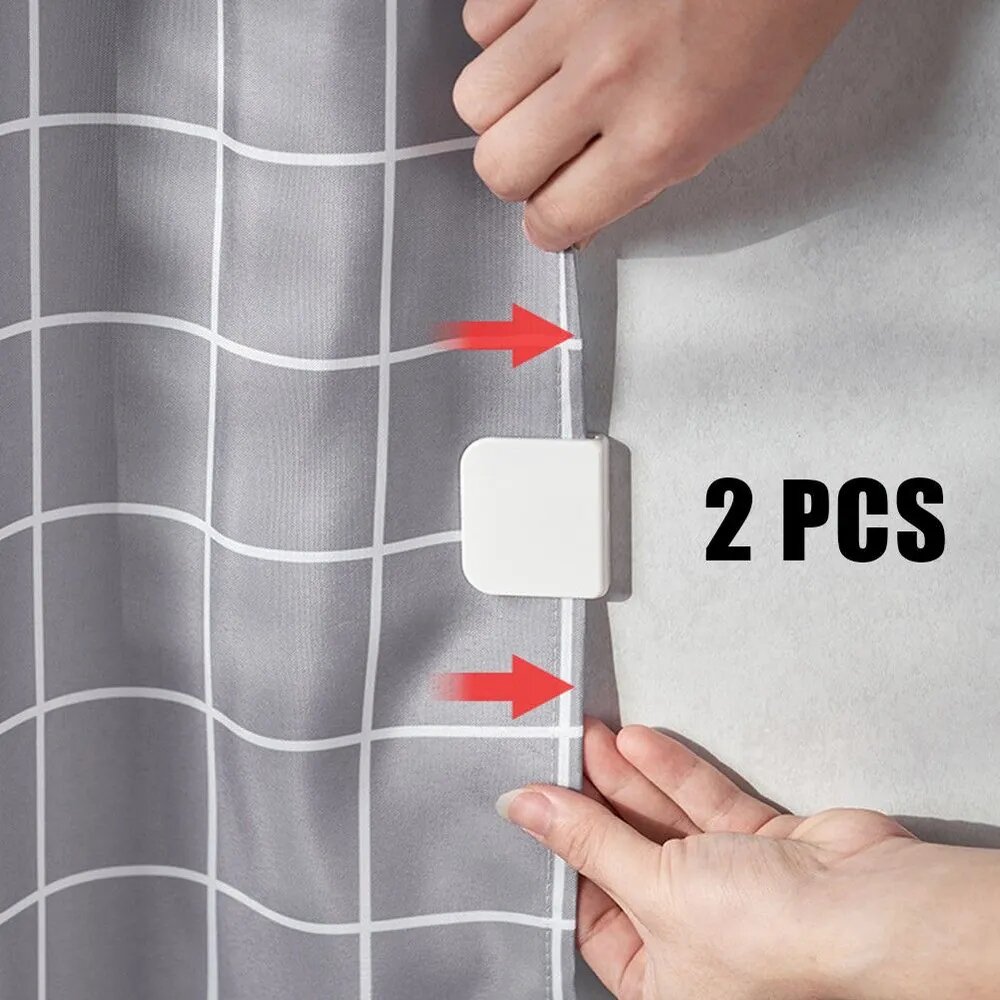 OZ-GBGR-2 шт. Зажимы для штор для душа с защитой от брызг, фиксированные зажимы, защита для ванной, крючки для штор для душа, аксессуары для ванной комнаты