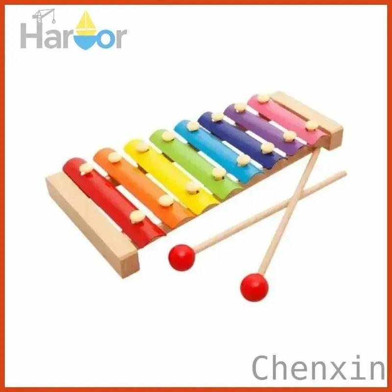 Деревянная музыкальная шкатулка для игрушек ударных инструментов, детские обучающие игрушки, маленький ксилофон