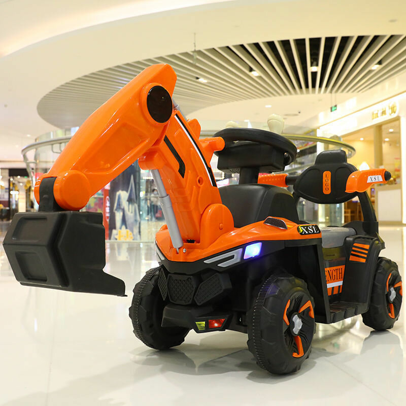 Новая детская электрическая игрушечная машина-экскаватор, катящаяся и ездящая строительная техника, большой экскаватор - самокат для детей