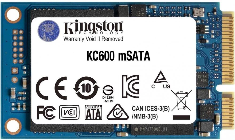 Накопитель SSD Kingston KC600 SKC600MS, 256GB, mSATA (SKC600MS/256G)
