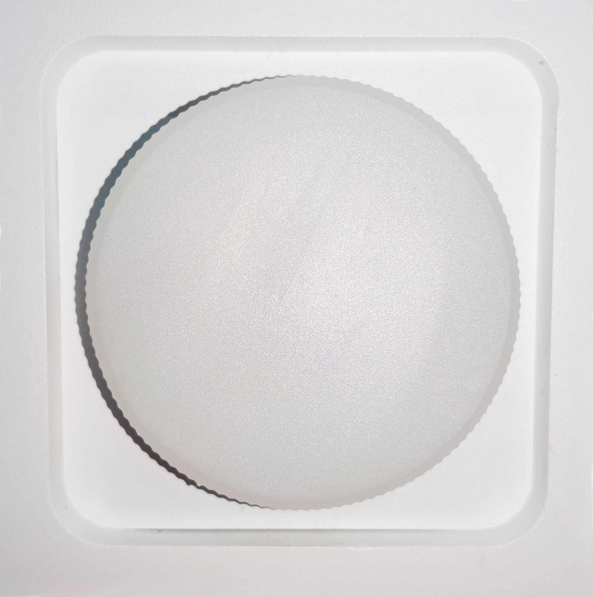 Светильник ES53 теневой одинарный квадратный белый (115*115*30) (лампа в комплект не входит) (№3)