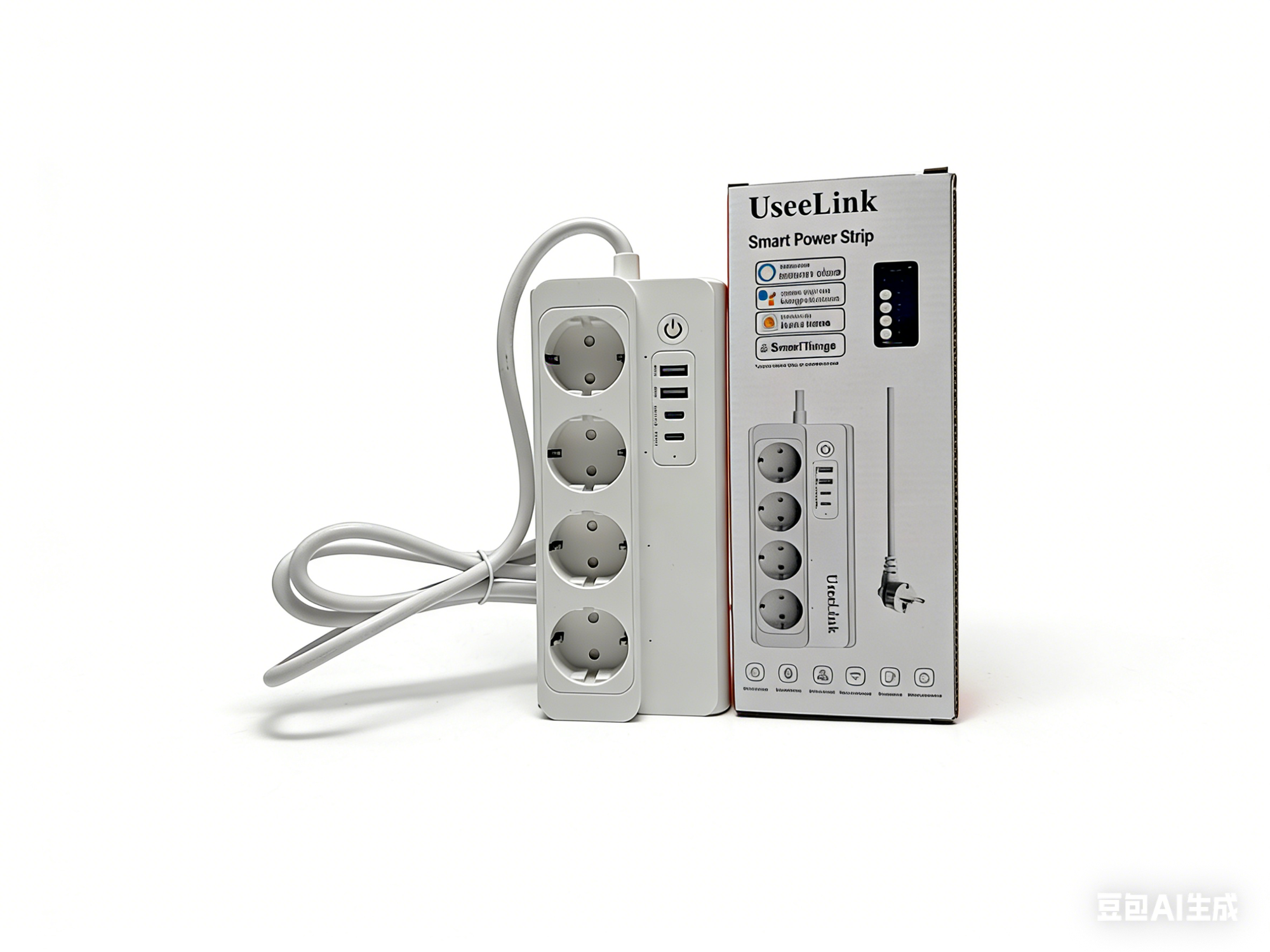 Xenon Zigbee 3.0 power strip 2 Type-C 20W 2 USB charging ports 16A 3500W works with SmartThings Home Assistant 2MQTT ZHA