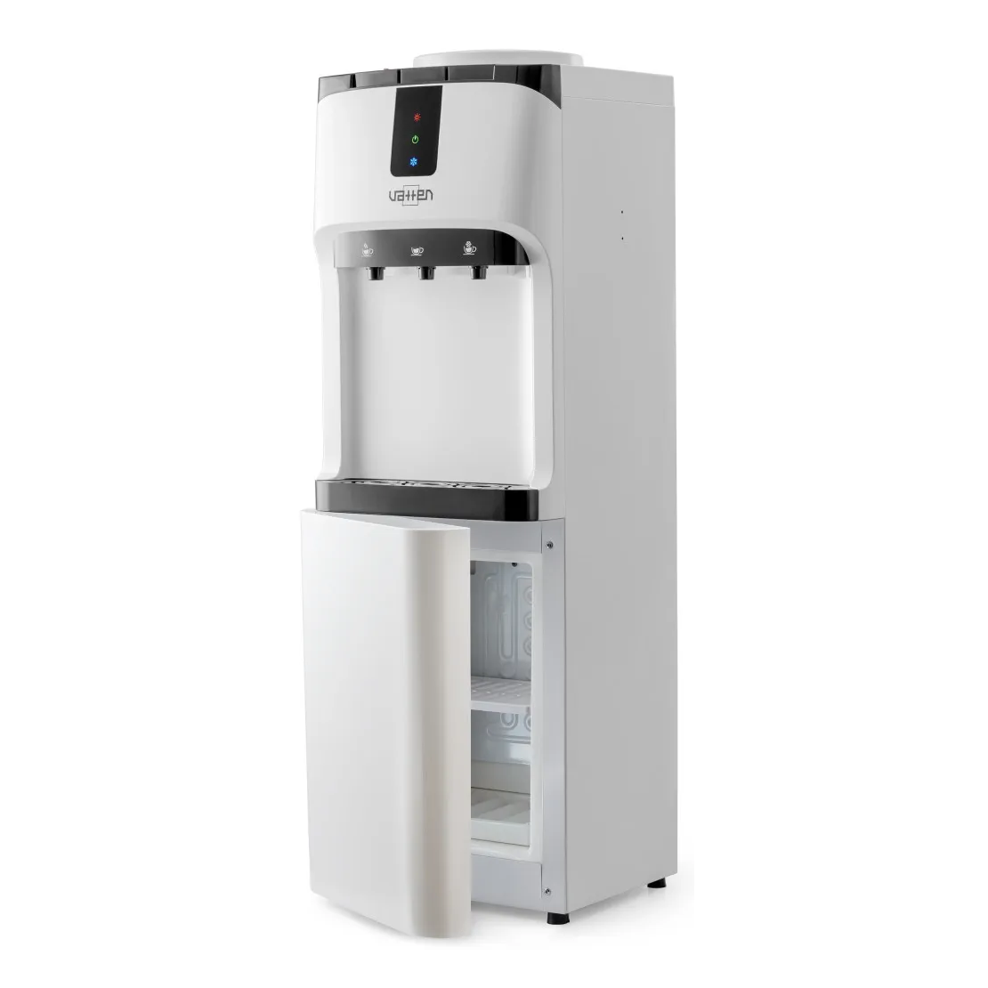 Кулер напольный Vatten V02WKB УТ-00000604, мини-бар 12 л, нагрев 6 л/ч, охлаждение 2 л/ч, белый