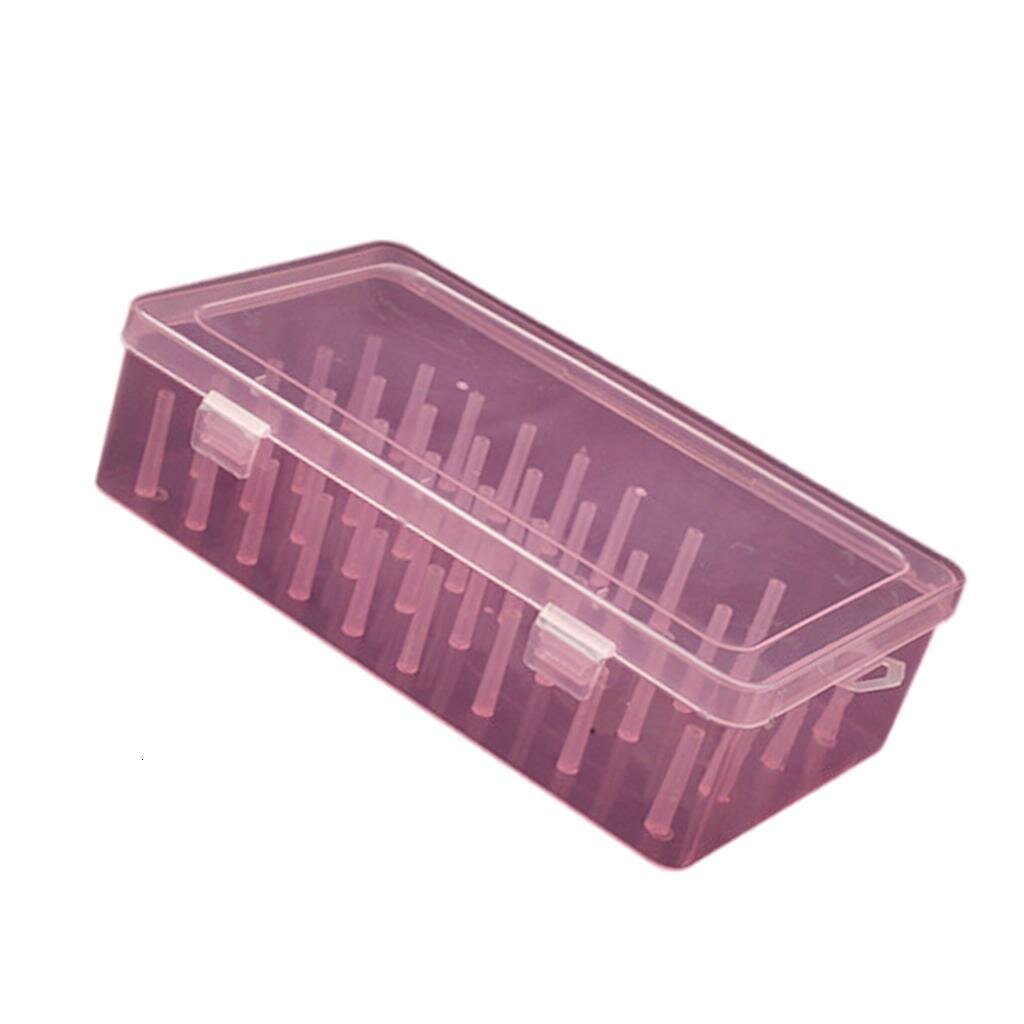 Пластиковый ящик для хранения проводов с 42 катушками, Розовый
