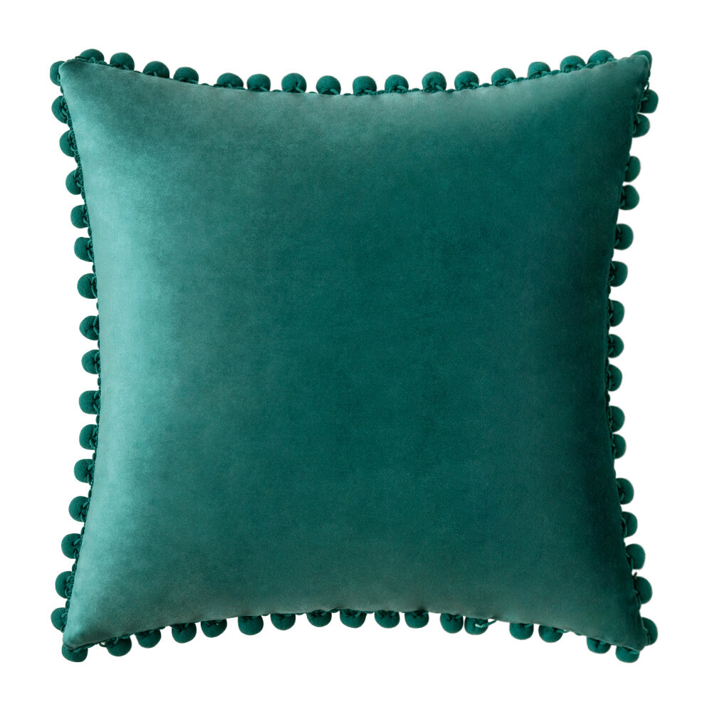 Наволочка декоративная 45 x 45 см, бархат, цвет бирюзовый, 1шт.