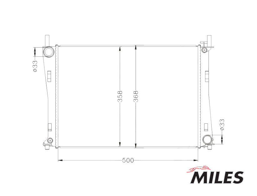 Miles Радиатор FORD FIESTA, FUSION 1.25-1.6 M, T 01-