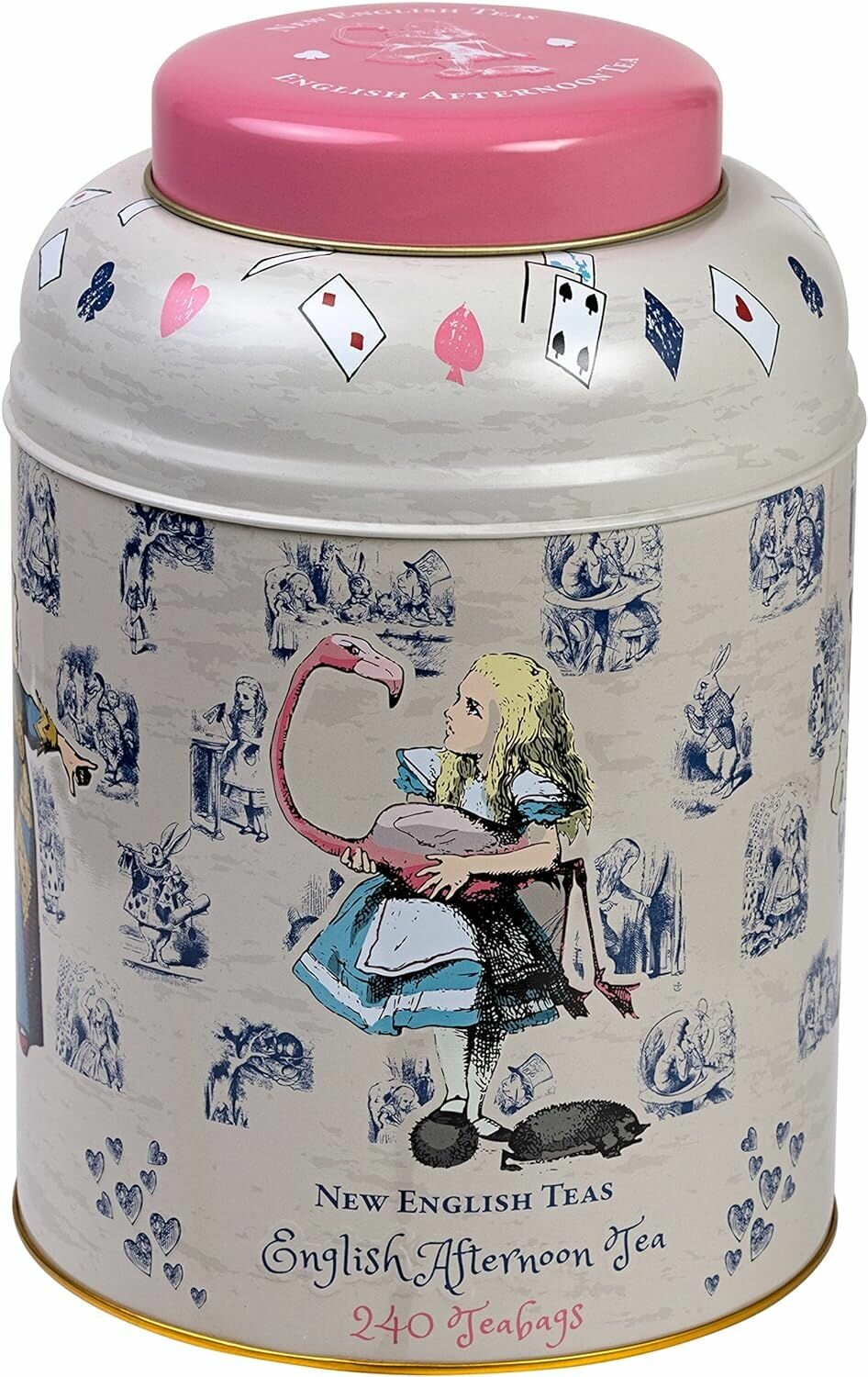 Черный чай New English Teas Midnight Alice in Wonderland, розовая банка, 240шт